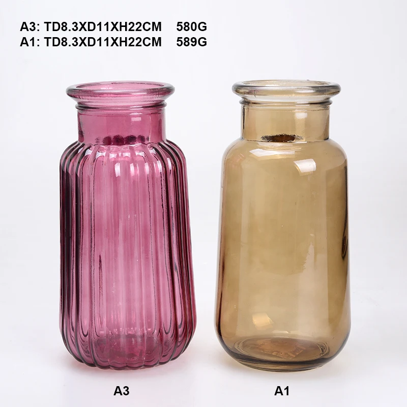 Customize Colors Transparent Glass Flower Vase Plant Pot - Buy Flower ...