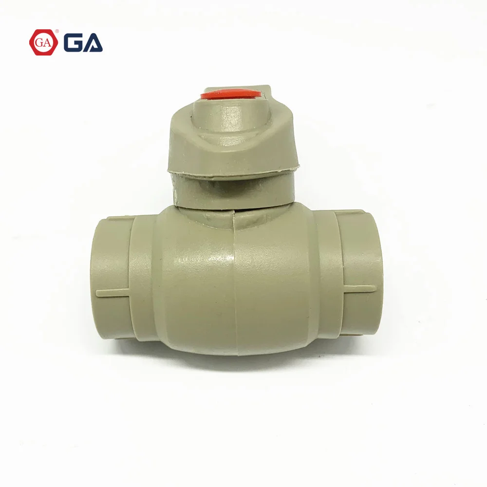 GA Factory Hot Sale Ppr Gray Ball Valve with Iron Ball and Plastic ...