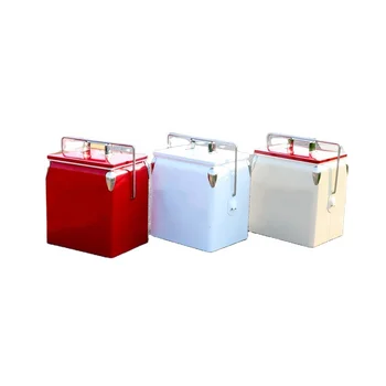 Vintage Chilly Bins Ice Box 13l Metal Retro Coolers Beer Cola Ice Chest ...