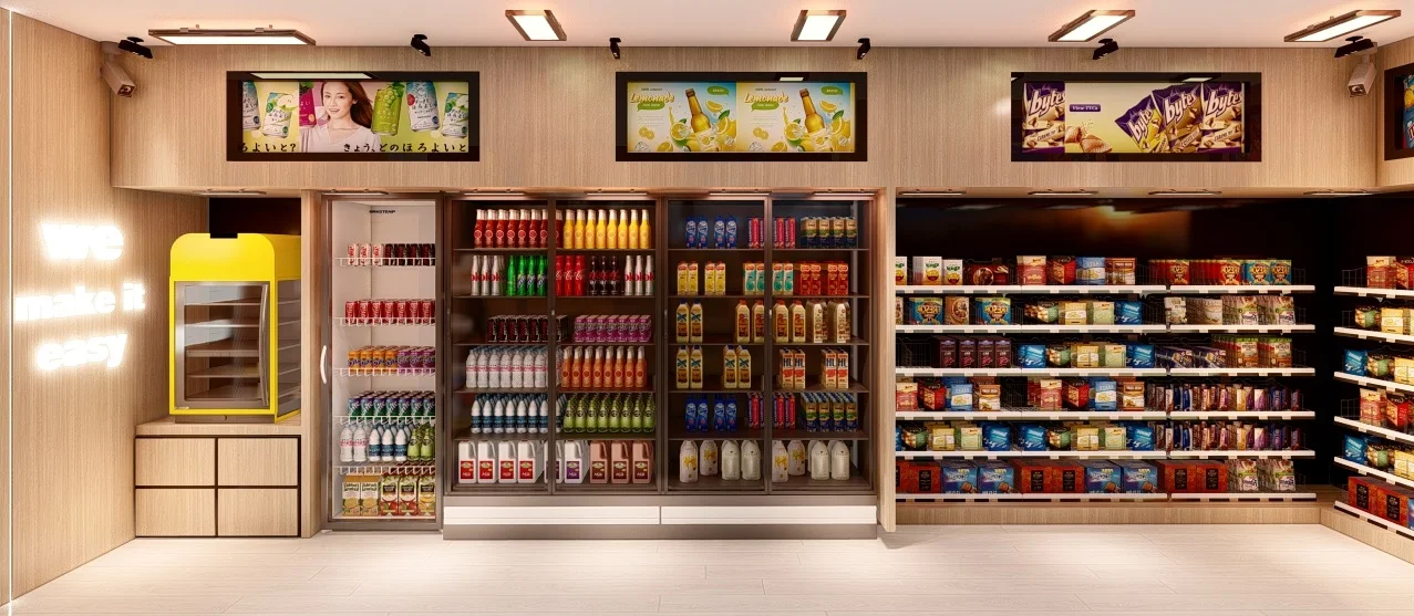 Customized Container Unmanned Supermarket Vending Machine For Foods And ...