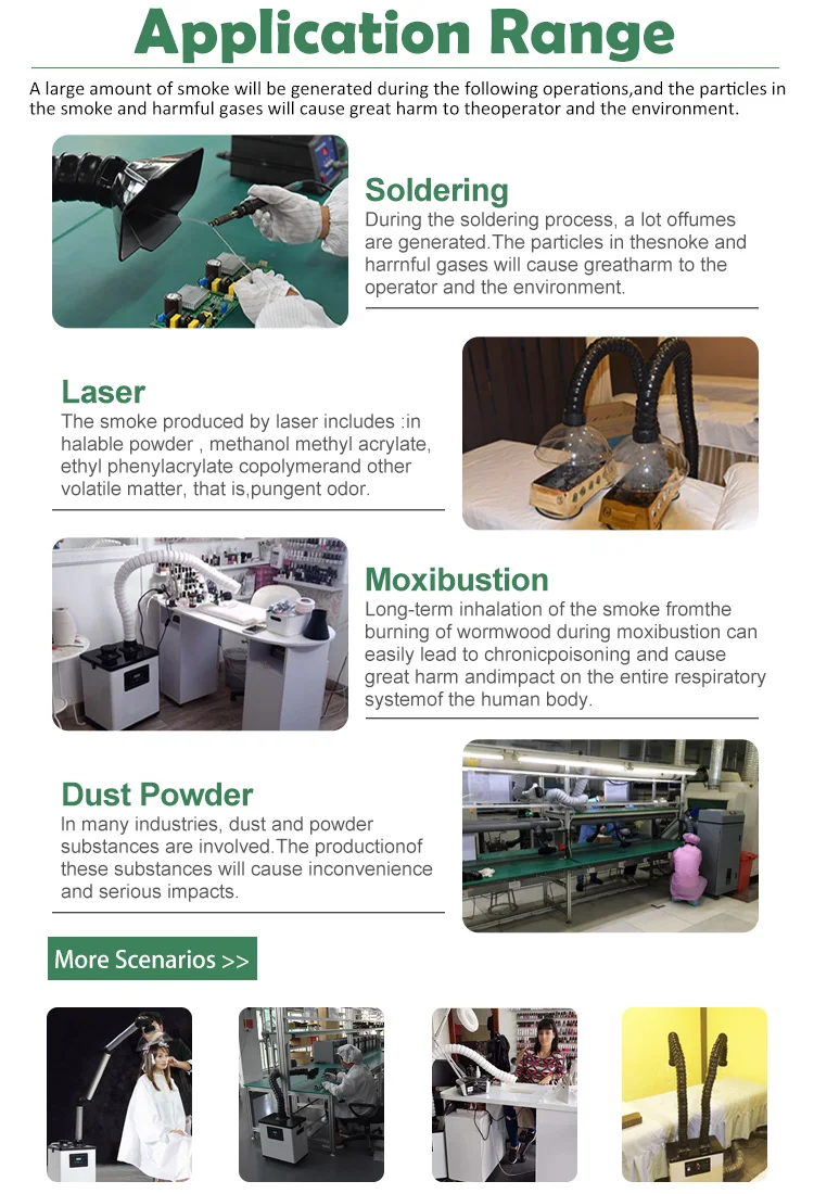 High Quality Strong Suction Space-saving Mobile Single Duct Laser Fume ...