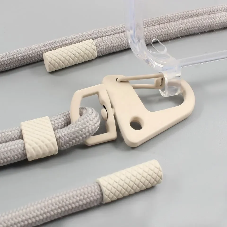 Dual Clip Rope Crossbody Lanyard Tether for Mobile Phone 160cm 6mm ...