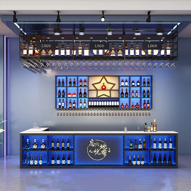 Customizable Industrial-Style Heavy-Duty Metallic Counter for Coffee ...