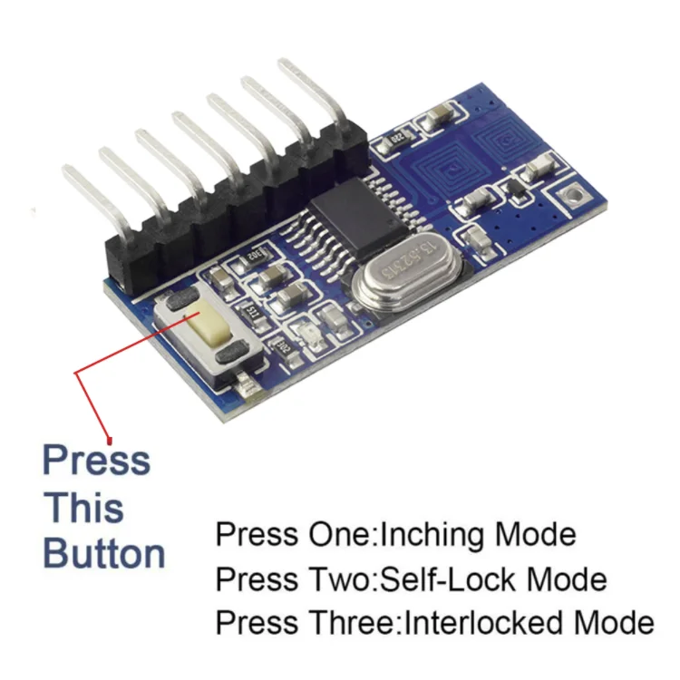 433 Mhz Wireless RF Receiver - Learning Code Decoder Module