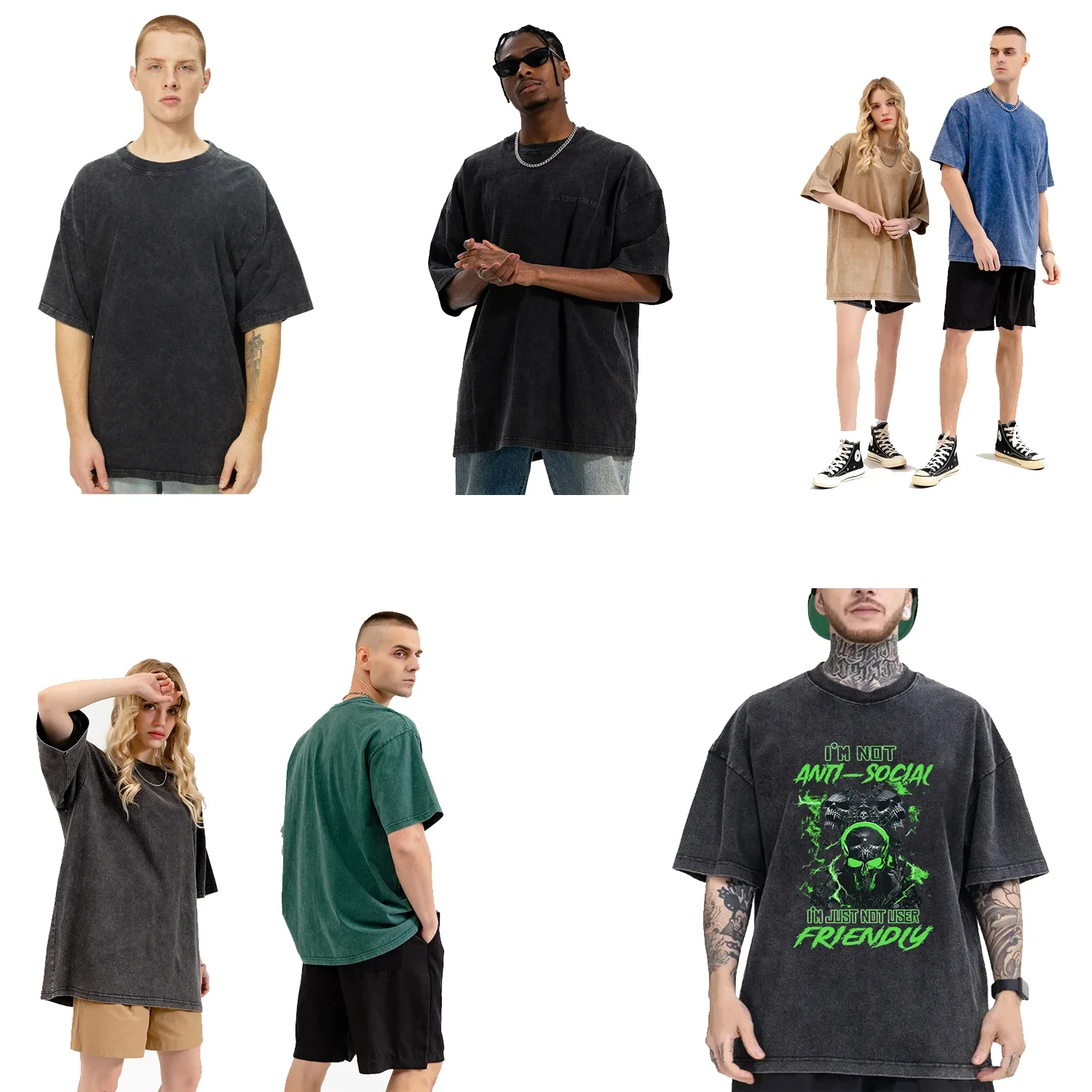 Shop Custom Logo 230g Cotton T-Shirts for Men - Oversized