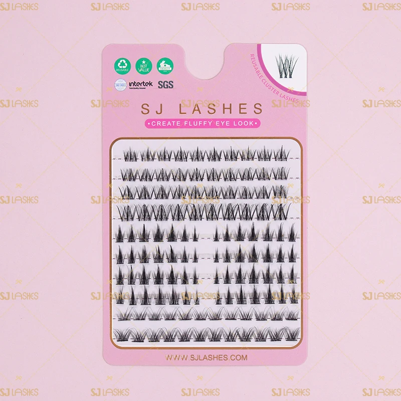 Pre Mapped Lashes Wide Faux Mink Lash Extensions Cluster Segment Fake ...