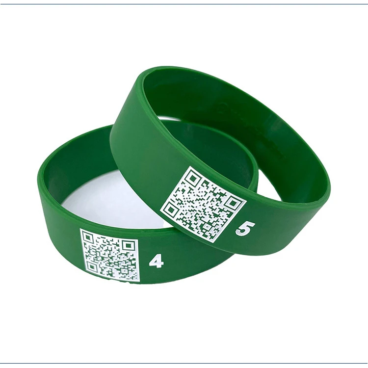 Custom Logo Bracelet Silicone Id Wristband With Unique Qr Code ...