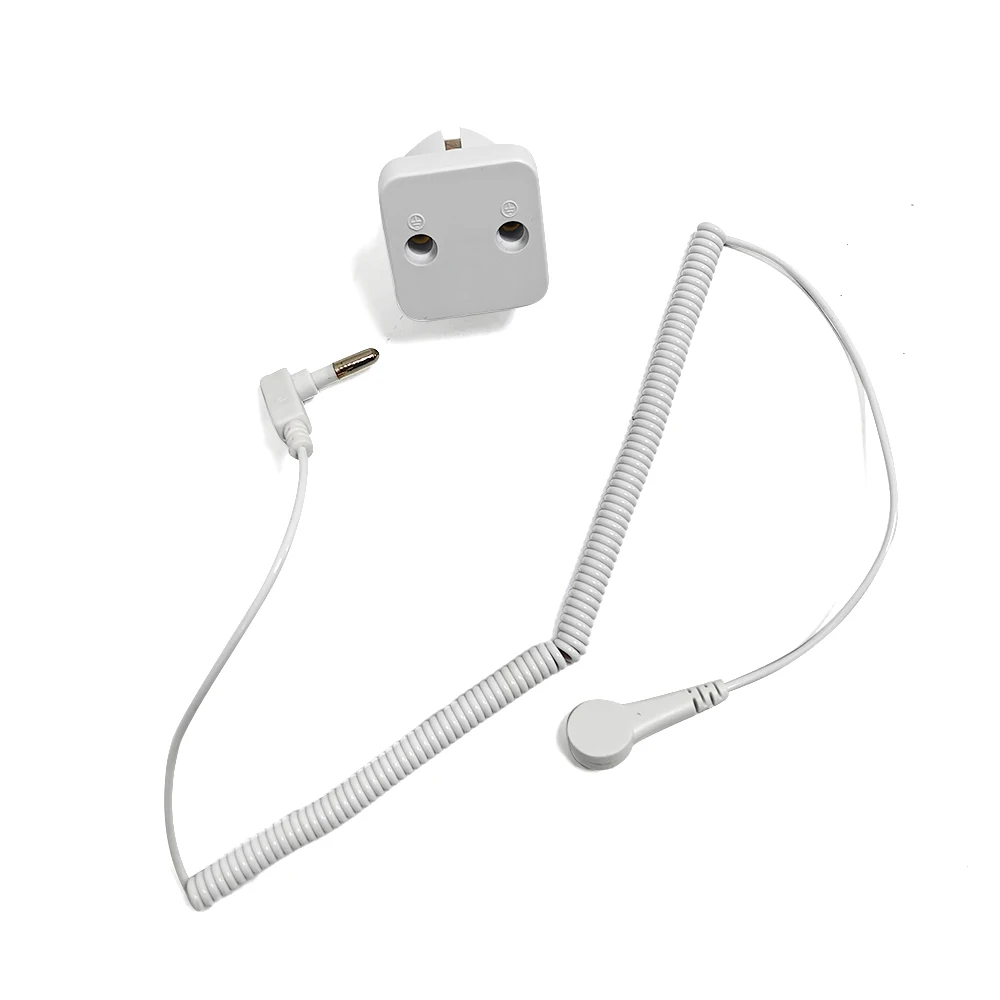 ALLESD White European Standard Plug Wire 2.4m and 10mm Button and Plug ...