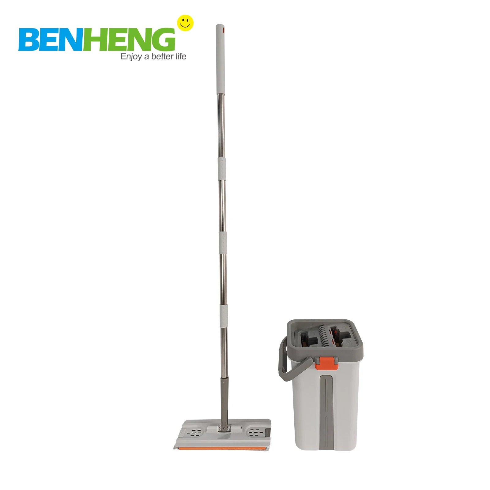 2025 Hands-free Health Floor Mop with 2 Washable & Reusable Mop Pads ...