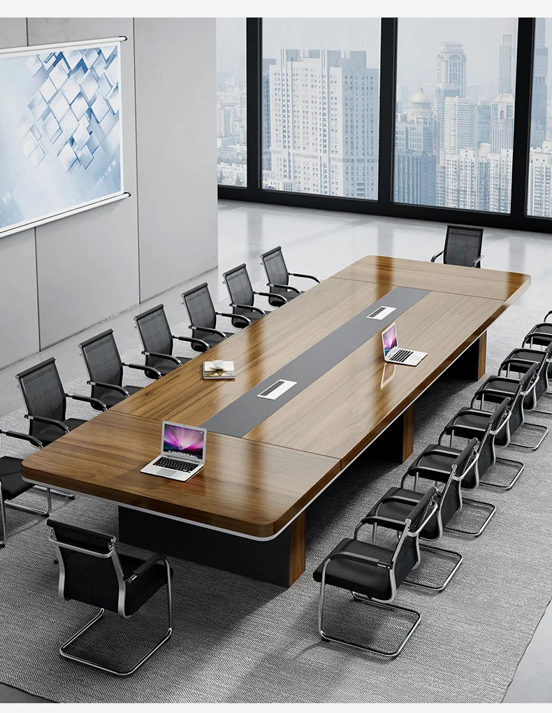 Modern Rectangular Conference Table with Chairs for Meeting Rooms ...