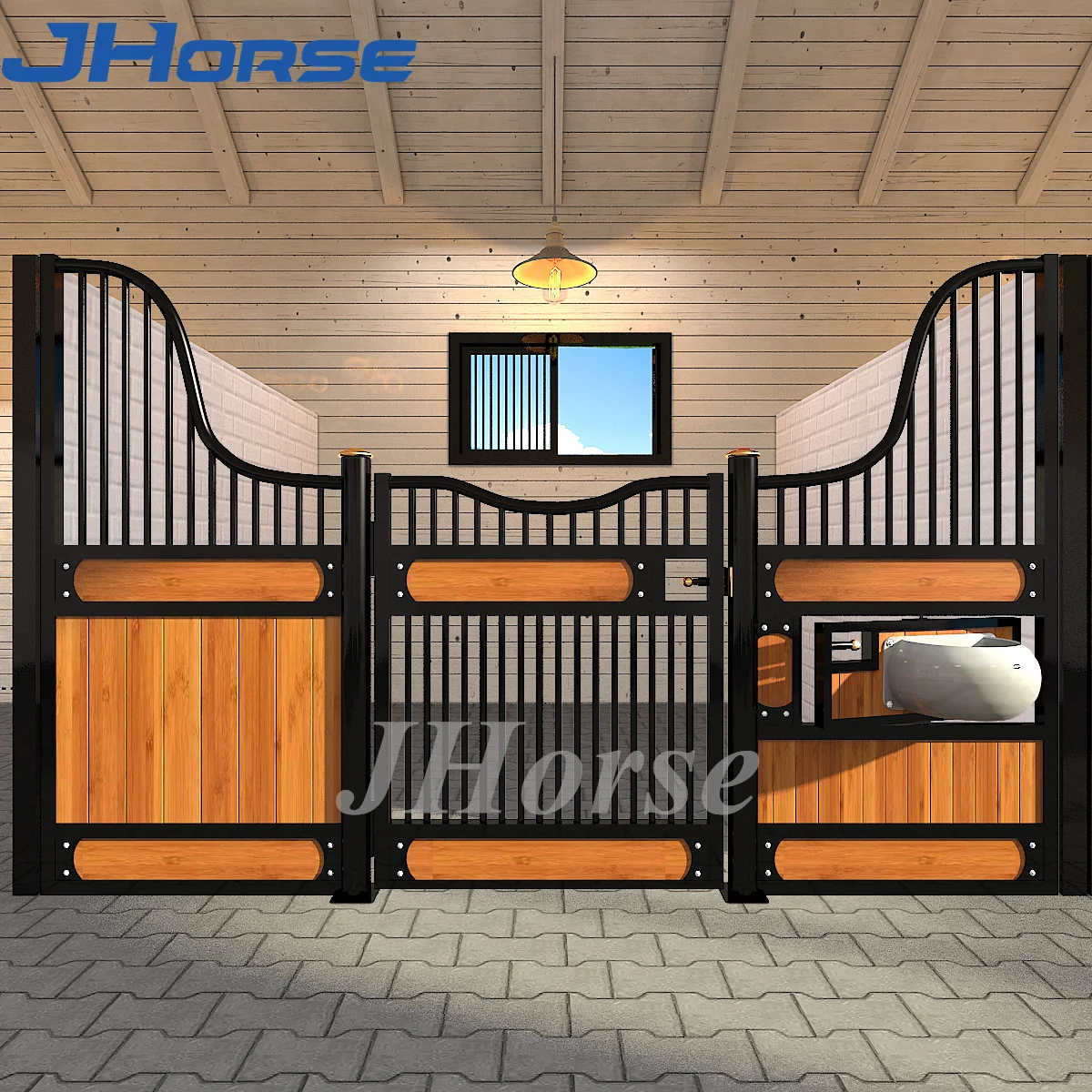 Luxury Horse Stable With Sliding Door For Equestrian Equipment And ...