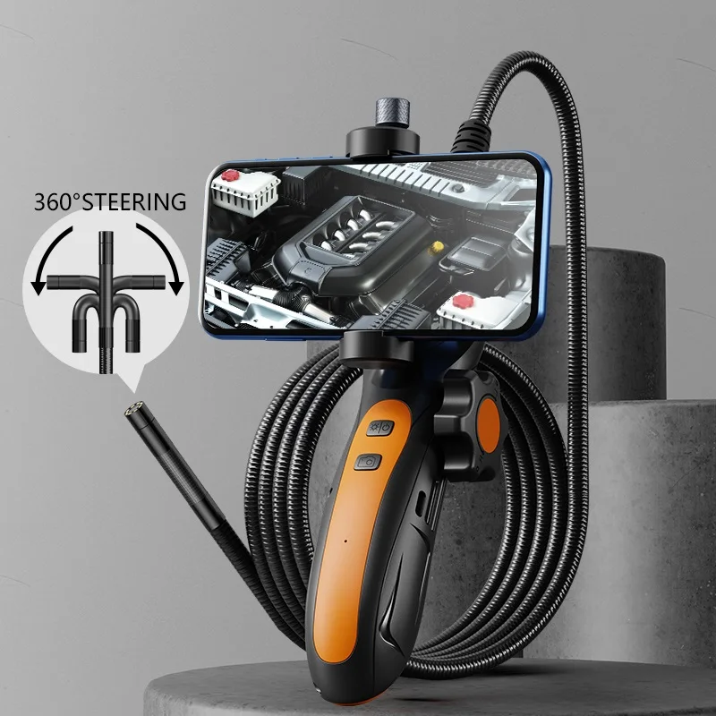 360 Degree Steering 5G WIFI Camera Industrial Endoscope 8MM HD1080P 360 ...