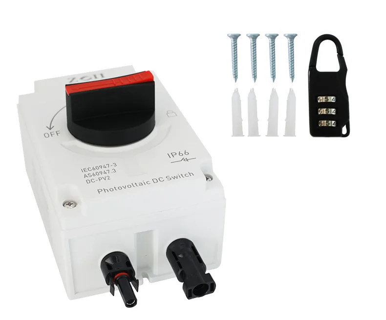 Pv Solar Dc Isolator Switches 1000v 32a 63a Ip66 Solar Rotating Handle Waterproof Isolator ...