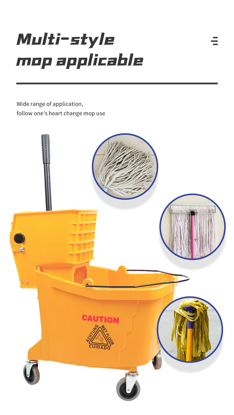 Janitorial Side Down Press Wringer Commercial Mop Bucket&wringer - Buy ...