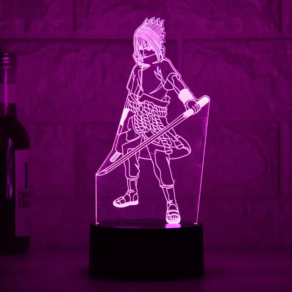 Anime Sakura Itachi Uchiha Akatsuki Kakashi 7 Colors 3d Usb Touch Led ...