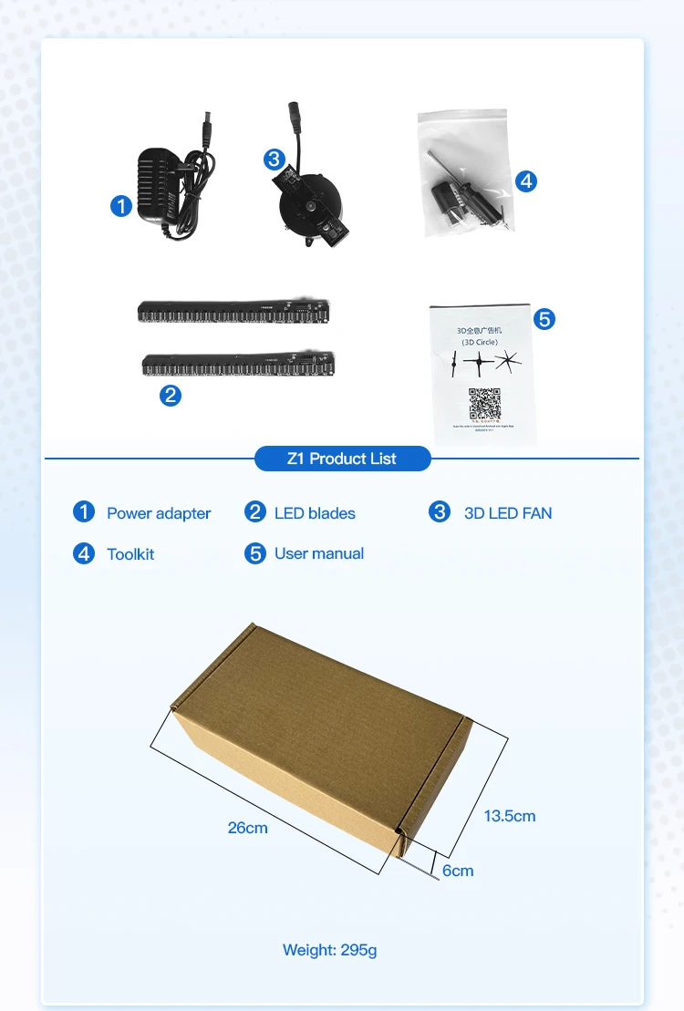 3D Hologram Display Spin LED Advertising Holographic Fan
