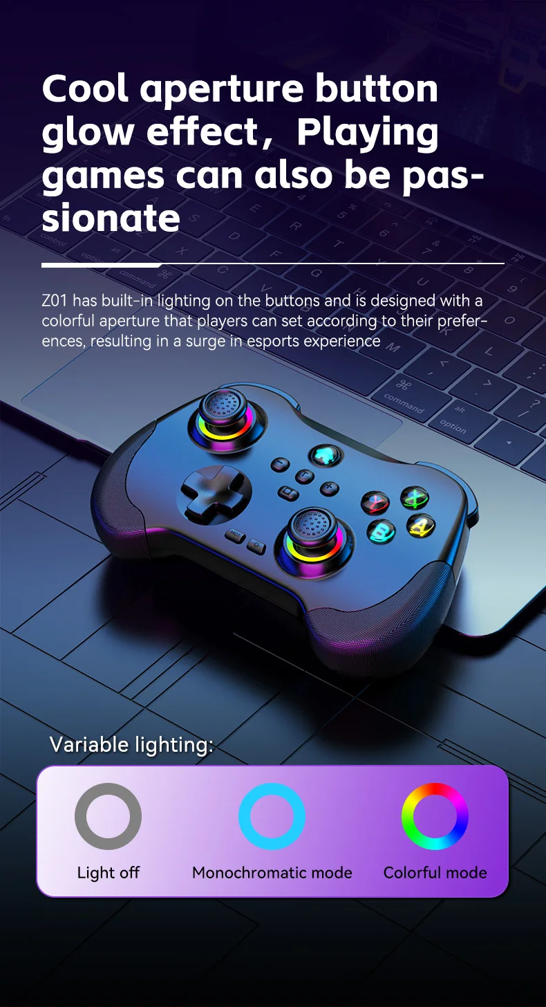 RALAN Pro Wireless Game Controller Joystick IOS Android PC Z01 Gamepad ...