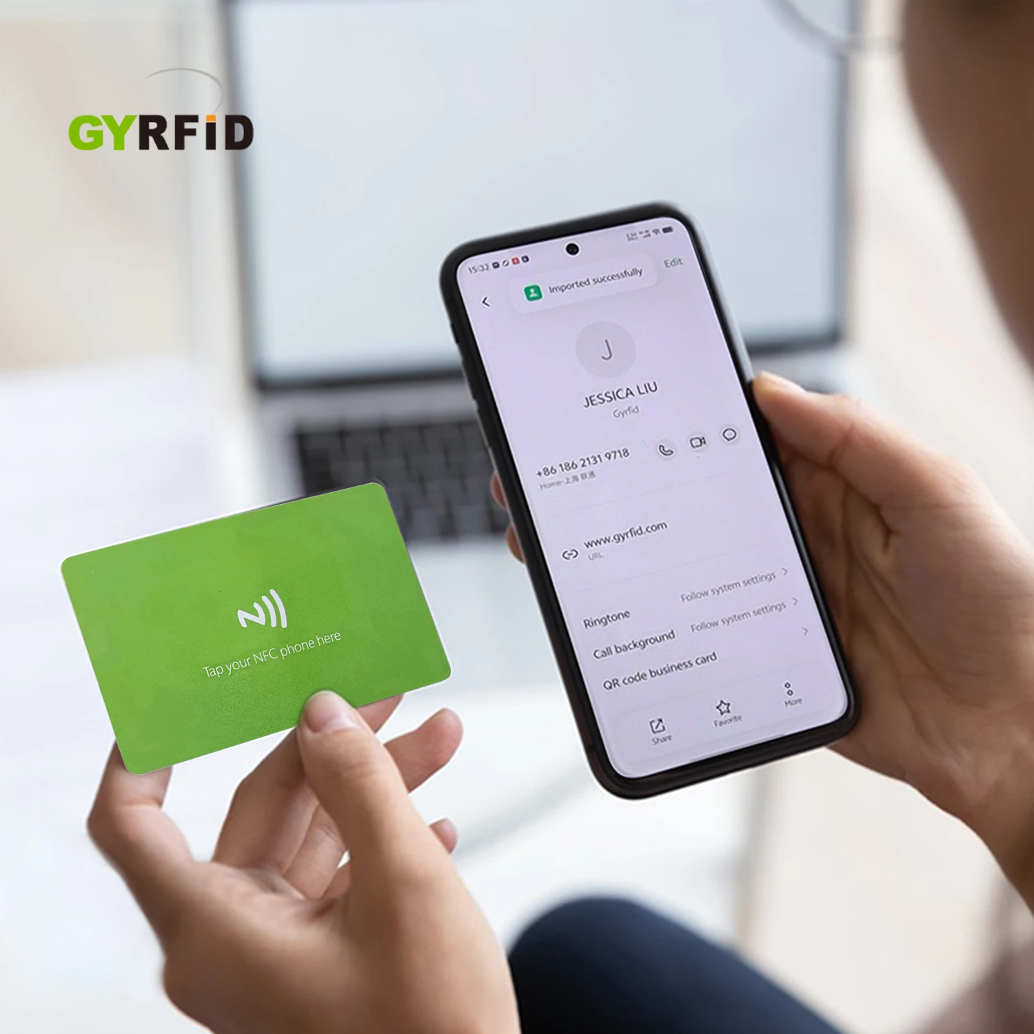 Custom Smart Business Visiting Card with NFC and QR Code