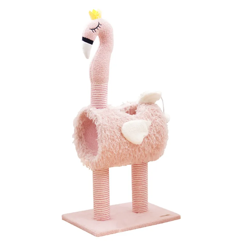 Flamingo Cat Climbing Tree Sisal Scratching Post Cat Grinding Toy ...