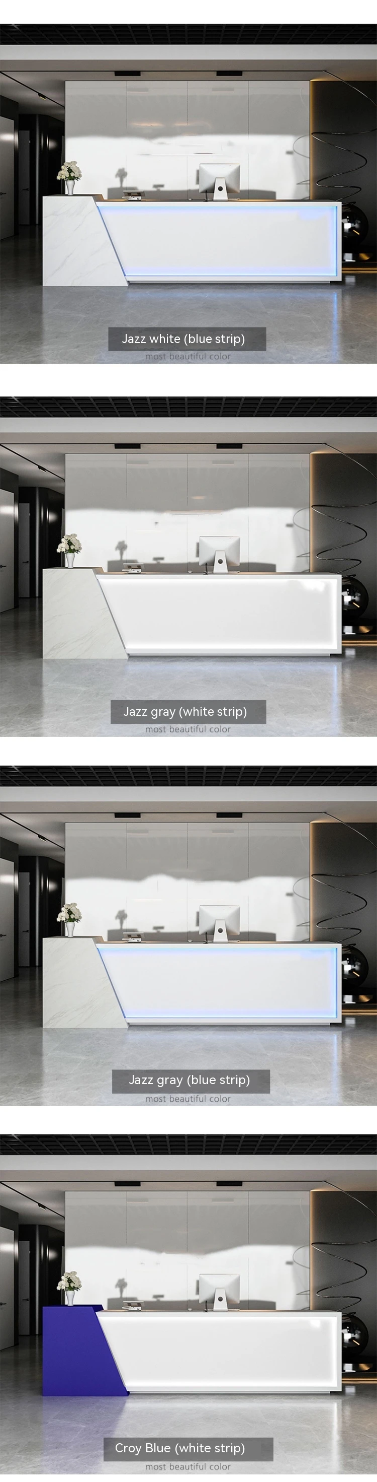 Reception Desk With Counter Modern Front Desk Reception Room Table With ...