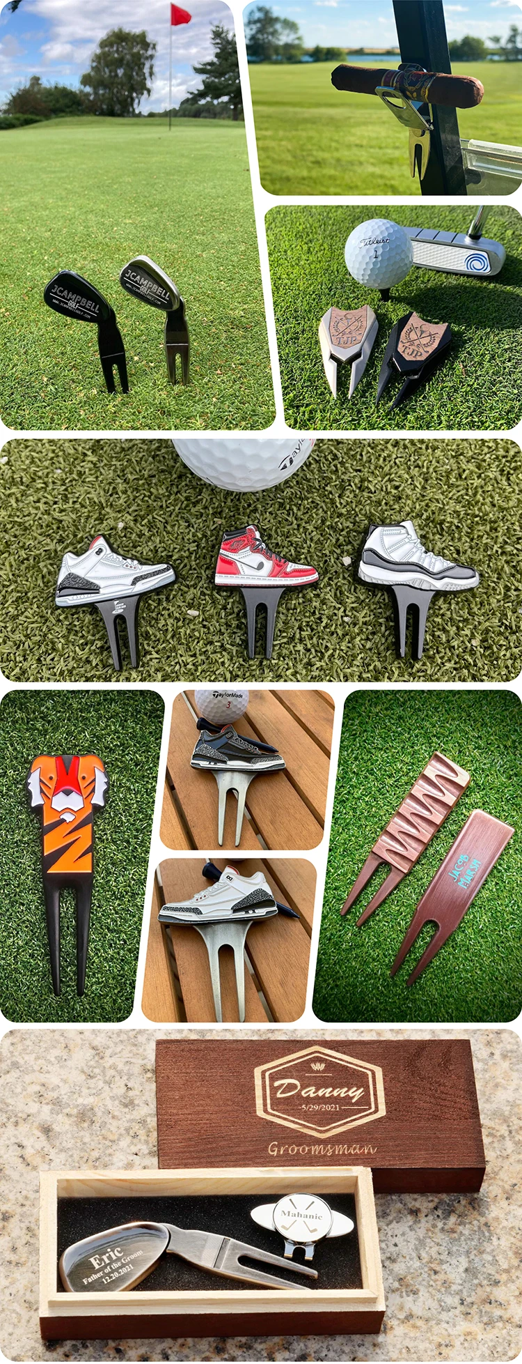 Custom Golf Accessories Gift High Quality Blank Metal Pitchfork Bulk ...