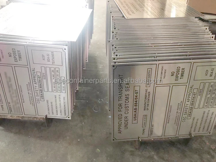 Stainless Steel Corrosion Preventive Iso Shipping Container Csc Plate ...