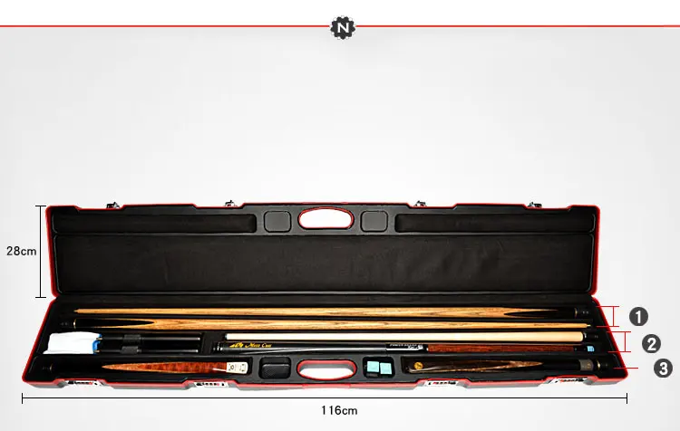Sell High Quality 1/2 Pool Cue Box 3/4 Snooker Cue Box ABS Material ...