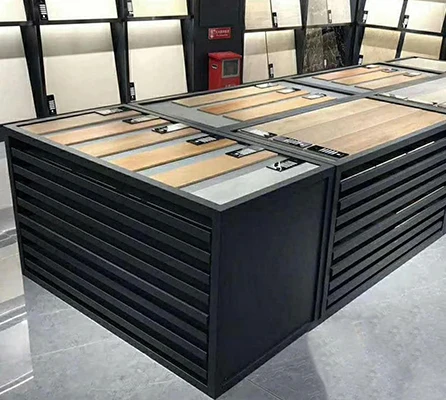 Modern Wooden Floor Display Racks - Customizable Solutions