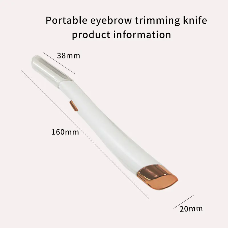 Portable Eyebrow Trimming Knife Blade Shaver Hair Remover Mini Eyebrow ...