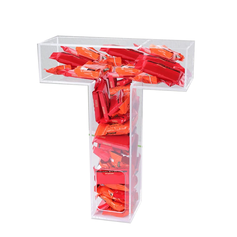 Bespoke Clear Acrylic Candy Box Letter Shaped Candy Dispenser For ...