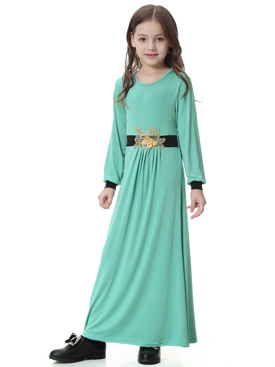 Children Islamic Clothing Dress Girls Muslim Prayer Arab Long Sleeve ...