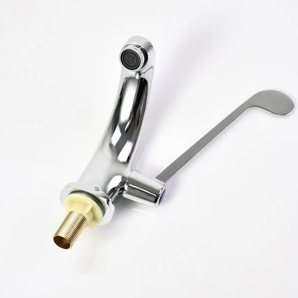 Hospital Long Handle Basin Faucet Single Lever Cold Water Medical ...