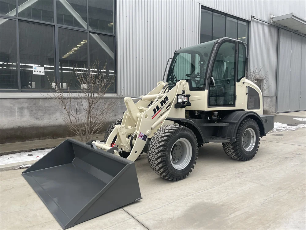 1.5 Ton Small Front End Mini Skid Steer Loader With Snow Bucket For ...