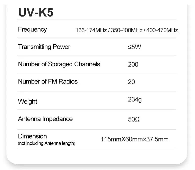 ANYSECU UV-K5调频收音机200频道全三波段UVK5 2023新款热卖双向收音机手持对讲机| Alibaba.com