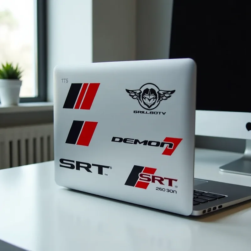 Logo Sticker Decal Sheet 8x10 with Modern Hellcat Demon Scat Pack Logos ...