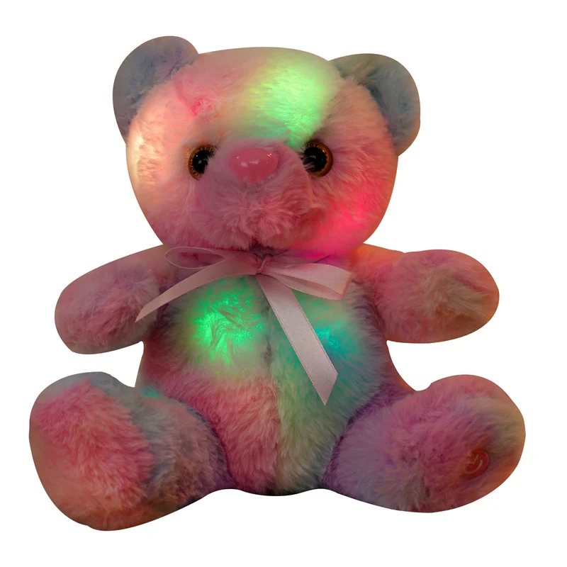 Spot Goods 22cm Soft Night Led-glowing Stuffed Animal Doll Teddy Bear ...
