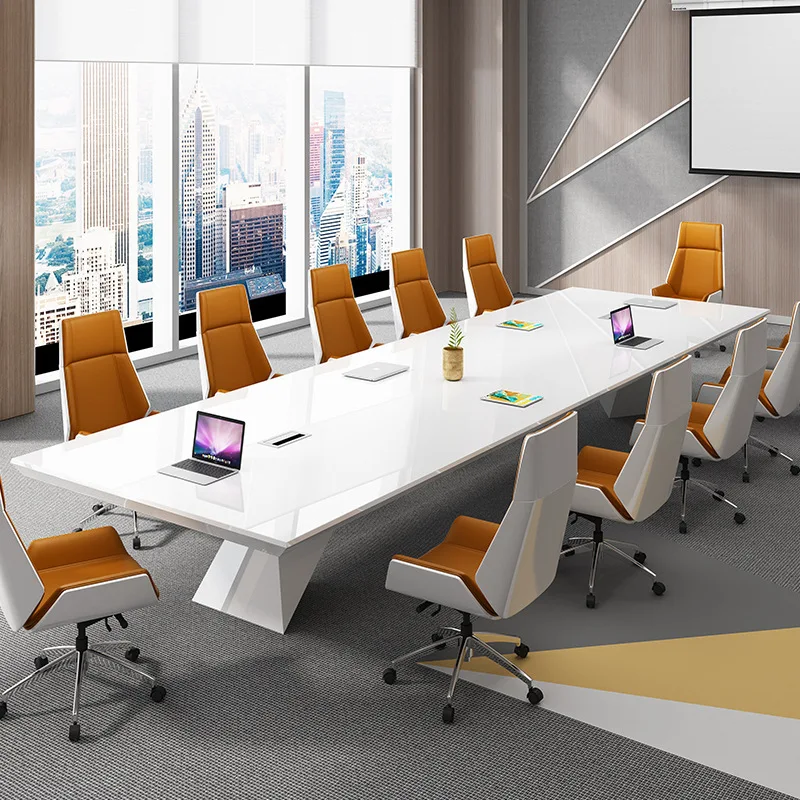 Office Furniture Executive Conference Table chair White Modern Office ...