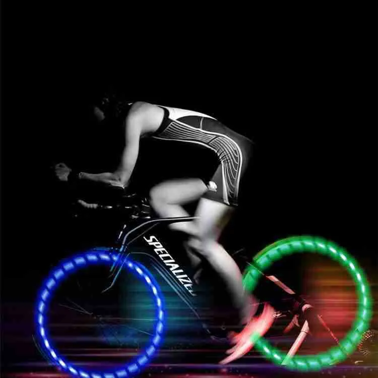 New Universal Rgb Glowing Motion Activated Solar Powered Tire Valve Cap ...