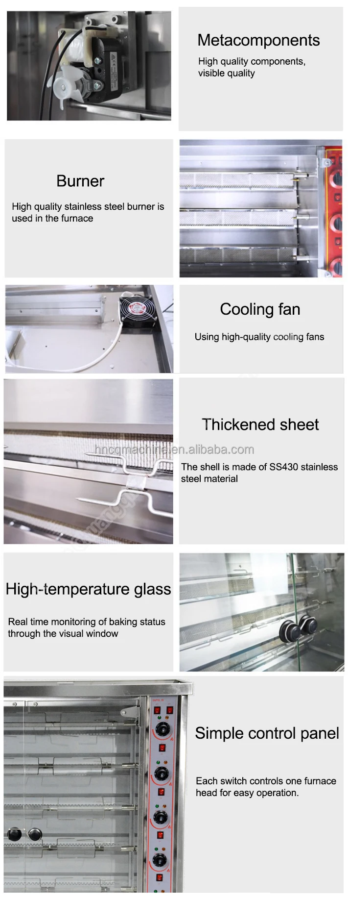 Large Capacity Chicken Rotisserie Chicken Roaster Machine Commercial ...