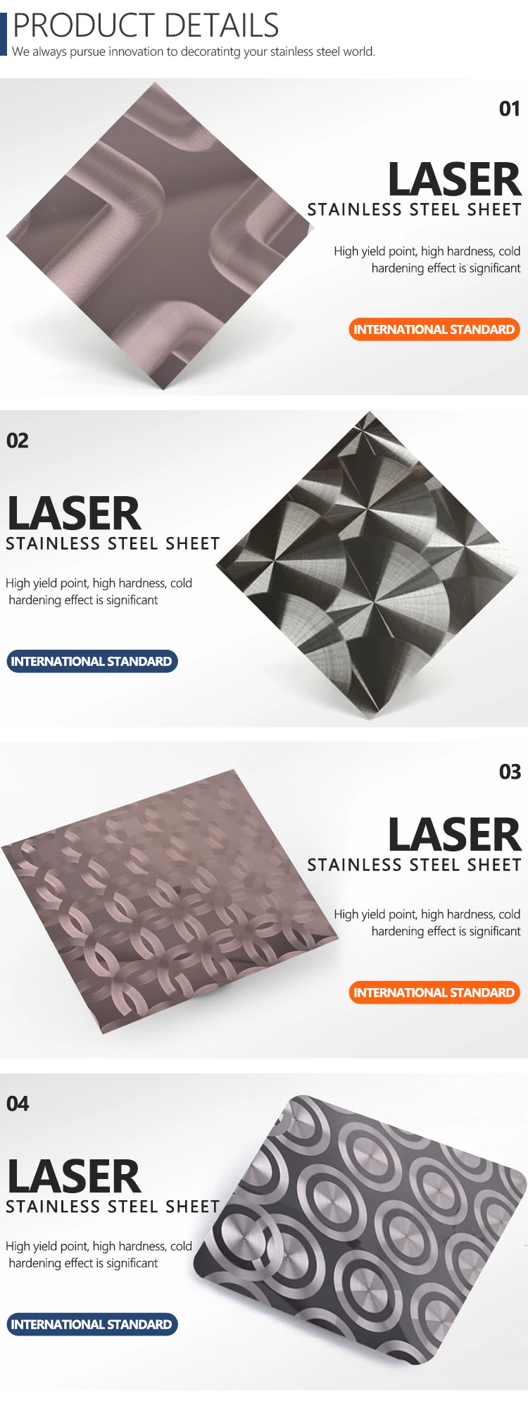 New Design 3d Laser 4x10 Flat Plate Sizes Circle Polished Finish Color ...