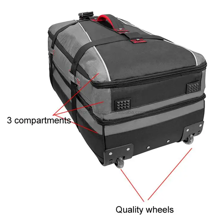 Big Wheel Trolley Bag Waterproof Rolling Duffel Bag Luggage With Three ...
