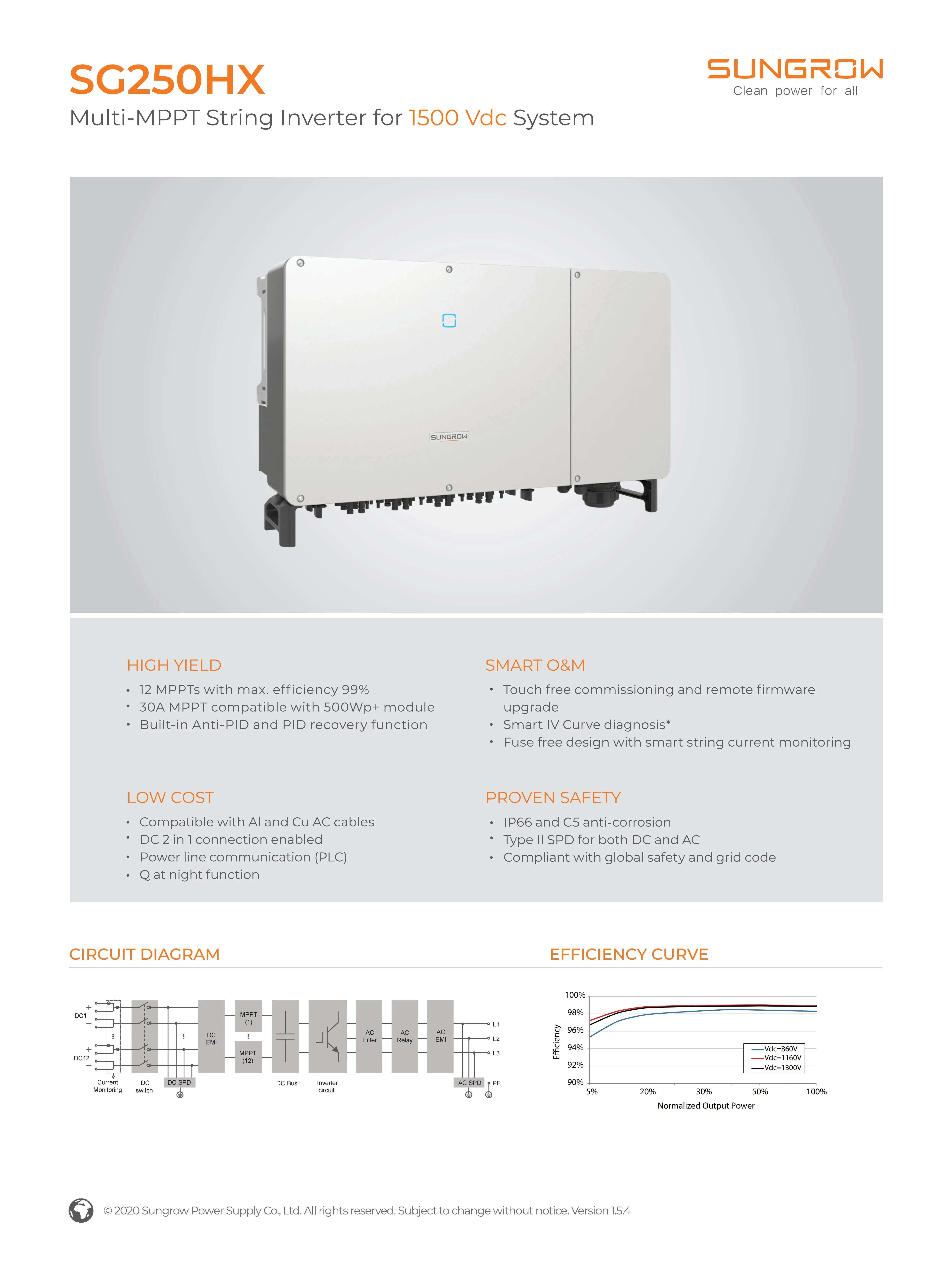 Sungrow Growatt Solar Inverter Grid Tie Inverter 5kw 10kw 20kw 30kw ...