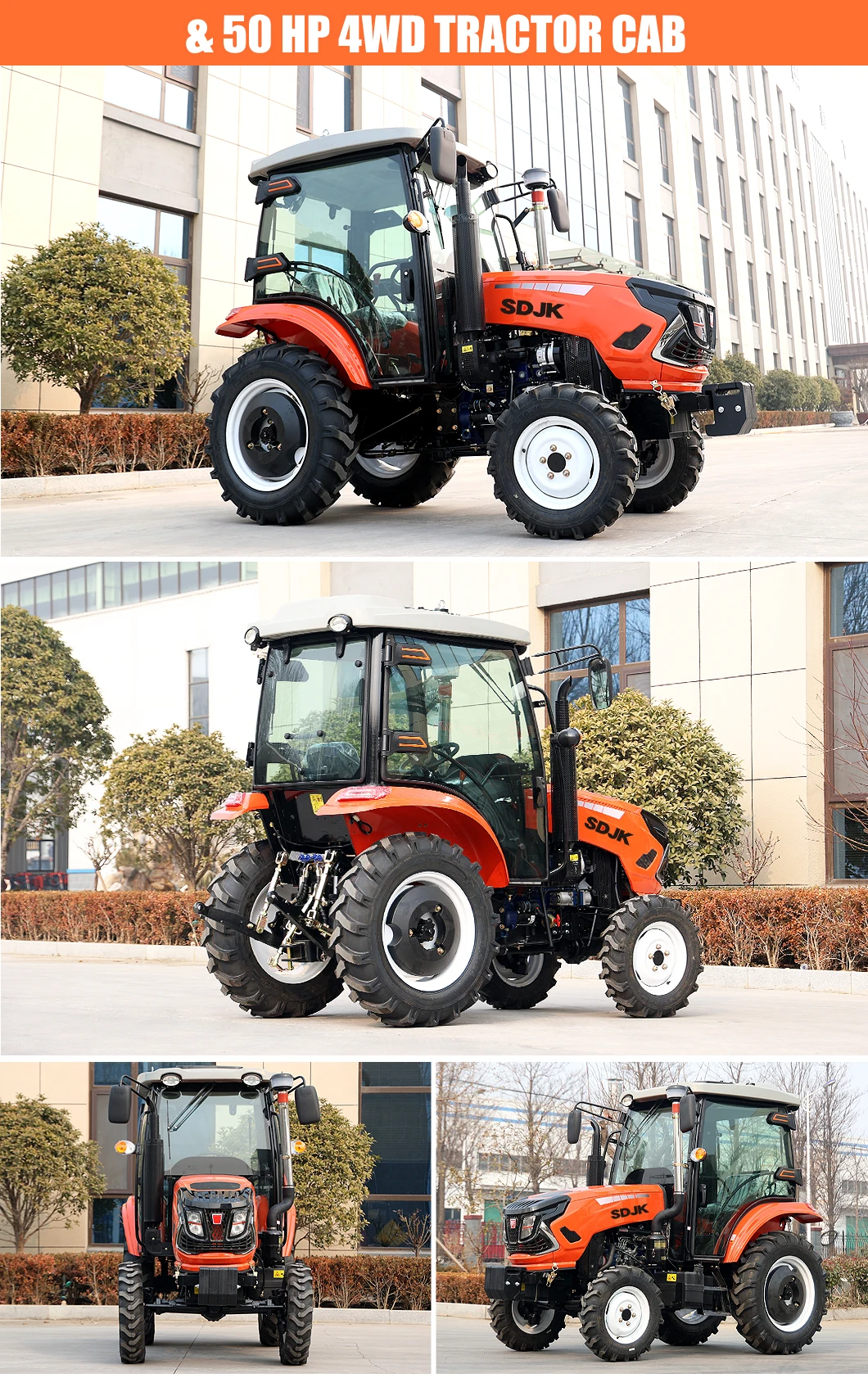 Newest Multifunctional Small 50hp Farm Tractor New Mini 4wd Wheeled 100 ...