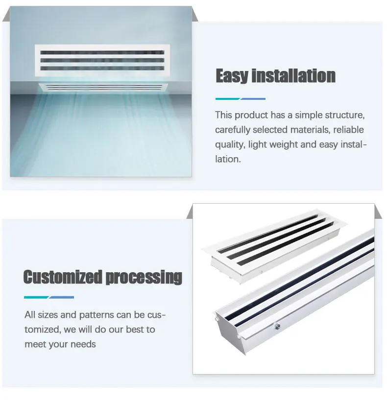 Hvac Hidden Linear Slot Diffuser Customized Ceiling Aluminum ...