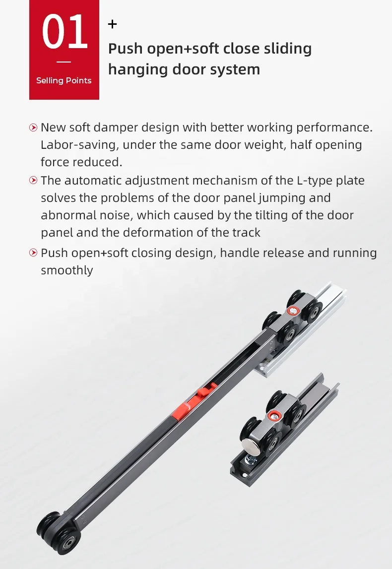 60kgs Push Open Soft Close Pocket Sliding Door Roller| Alibaba.com