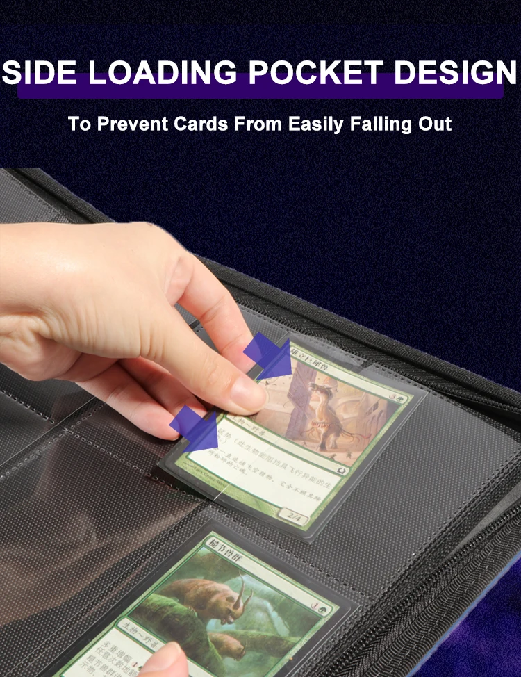 Custom Retail PU Leather 9 Pocket Album - HENWEI Trading Card Factory