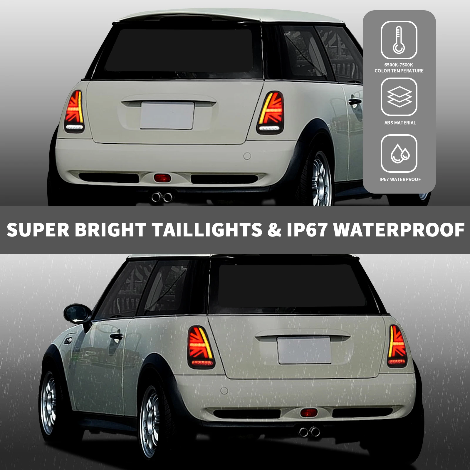 Car Modified Led Tail Lights Lamp Rear Fog Lamp Brake Light Reverse ...