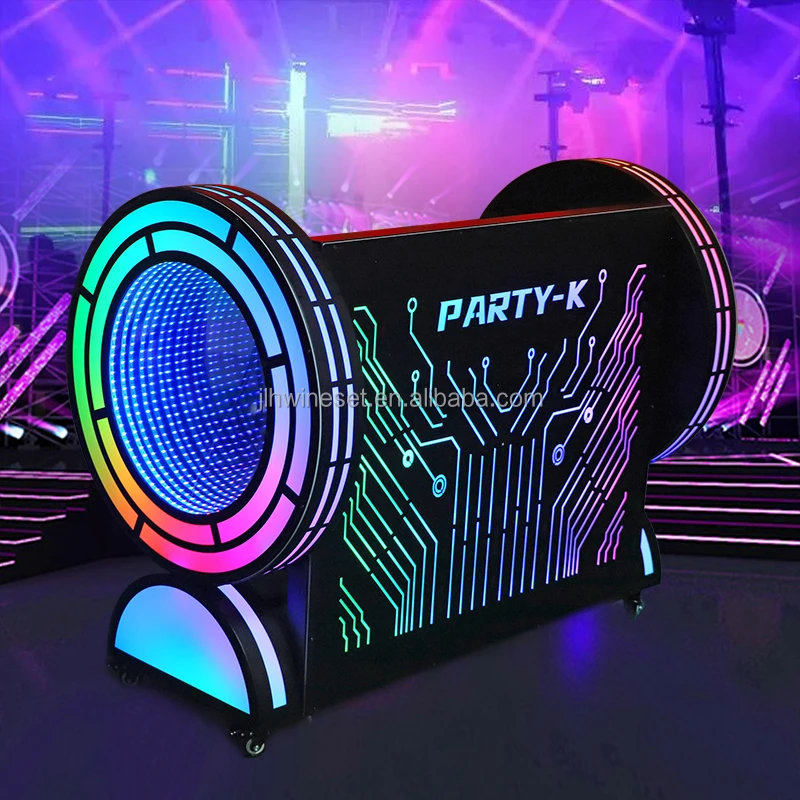 Luminous Metal Acrylic Bar Counter With Led Lights,Dj Dedicated Bar And ...