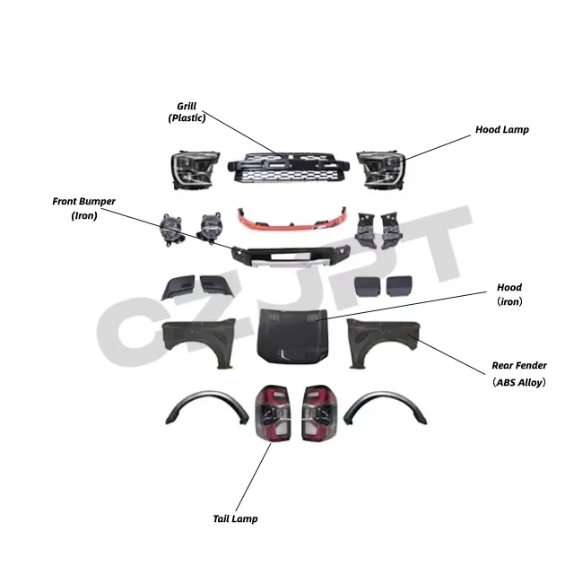 Car Facelift Body Kit for Ford Ranger - Upgrade to 2022 Raptor Style