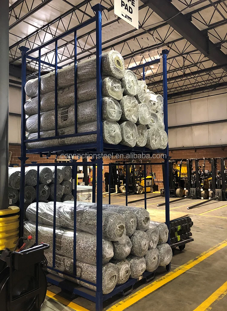 Industrial Warehouse Steel Stacking Pallet Rack With Removable Posts ...